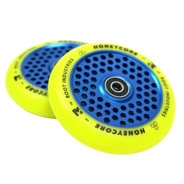 Root Industries HoneyCore 110mm Wheels - Yellow/Blue – Root Industries ...